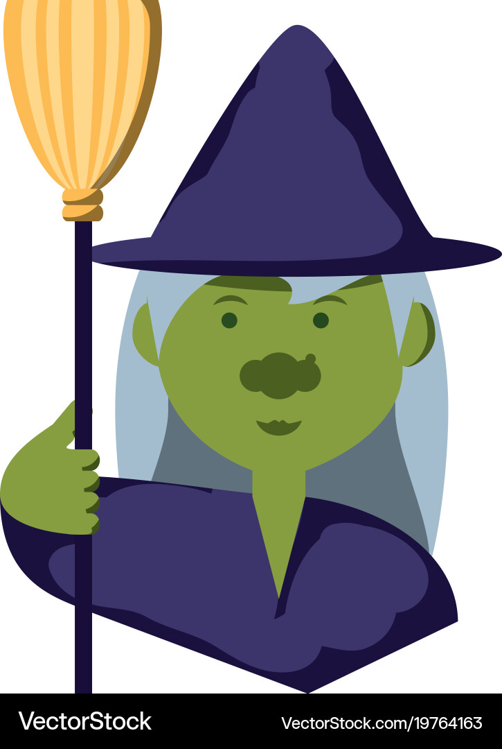 Cartoon witch icon Royalty Free Vector Image - VectorStock