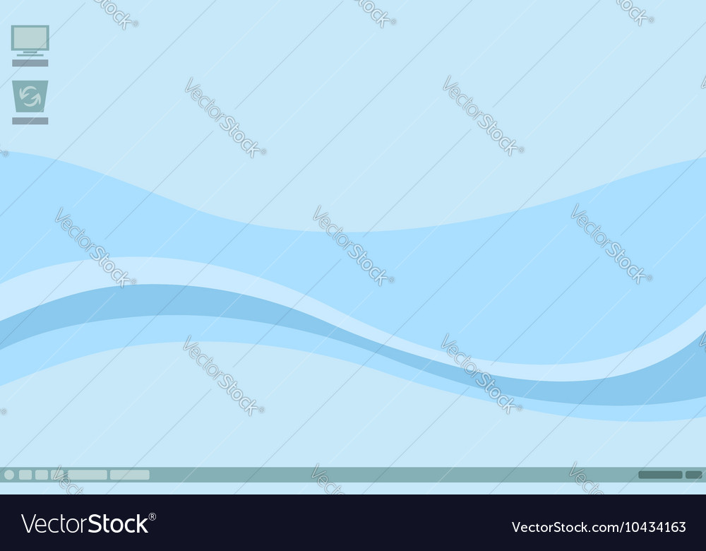 Desktop interface design with blue Royalty Free Vector Image