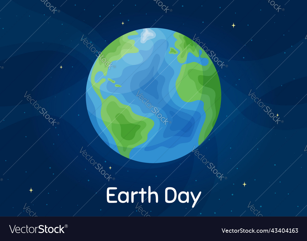 Earth day environmental poster concept art Vector Image