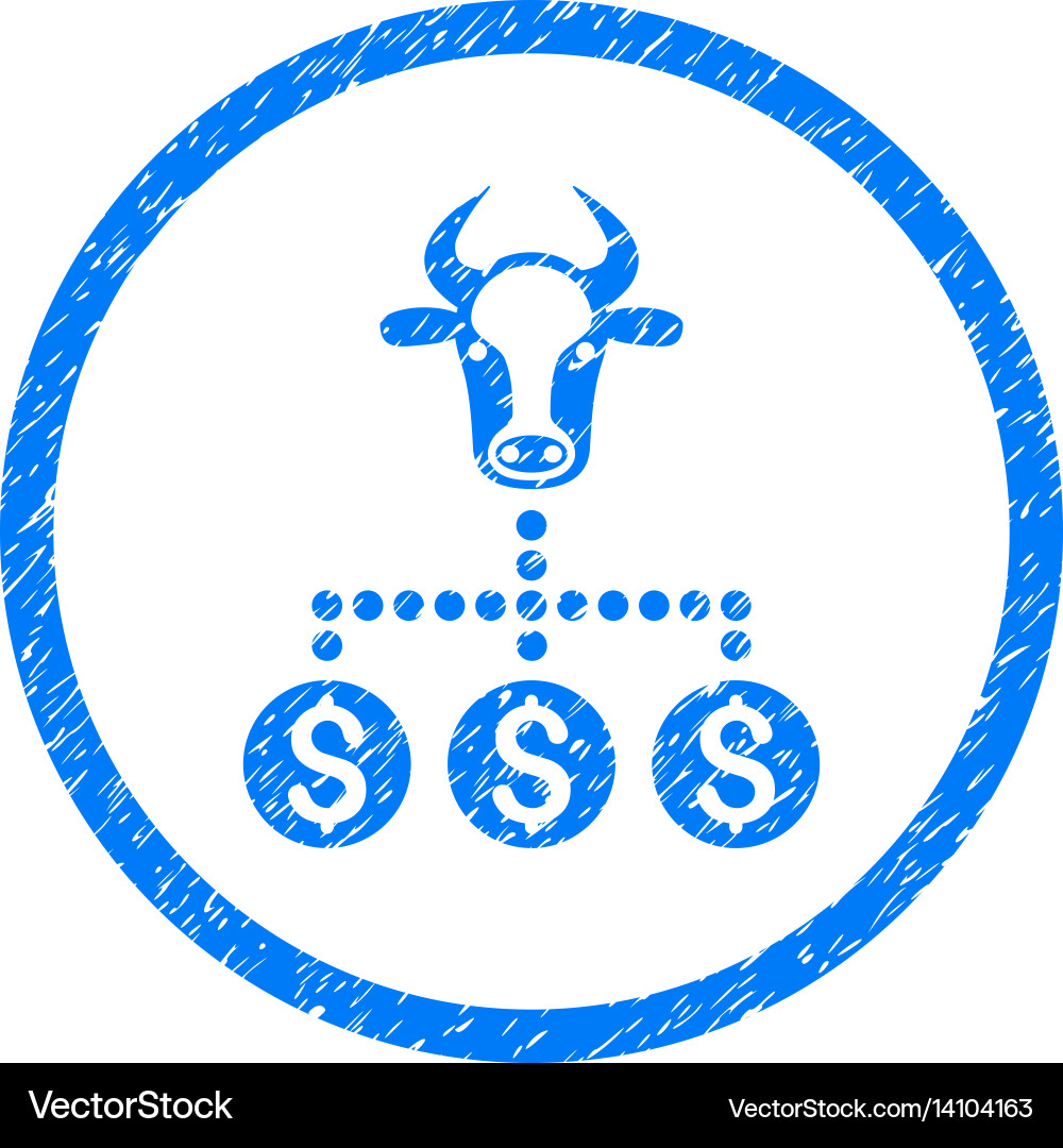 Money cattle relations rounded grainy icon Vector Image