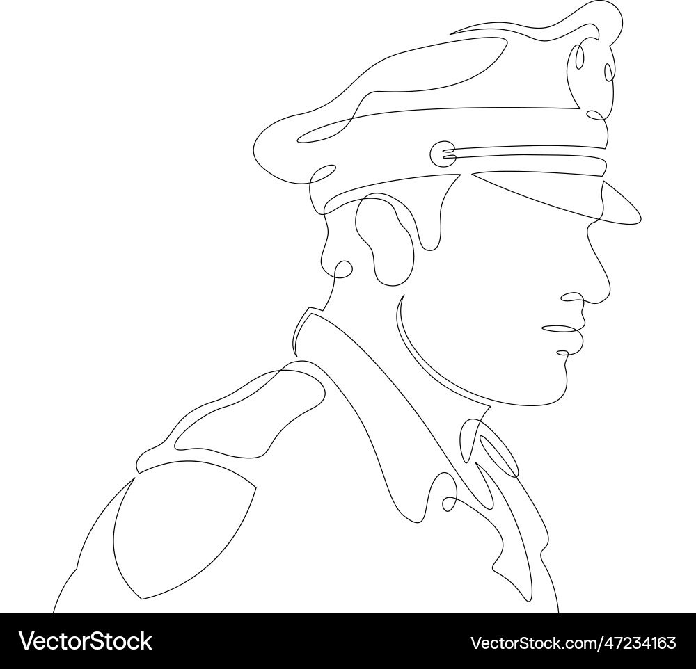 Police officer in a uniform cap Royalty Free Vector Image