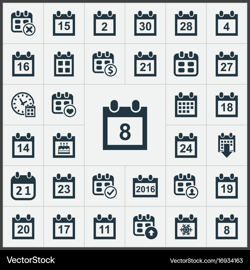 Set of simple plan icons Royalty Free Vector Image