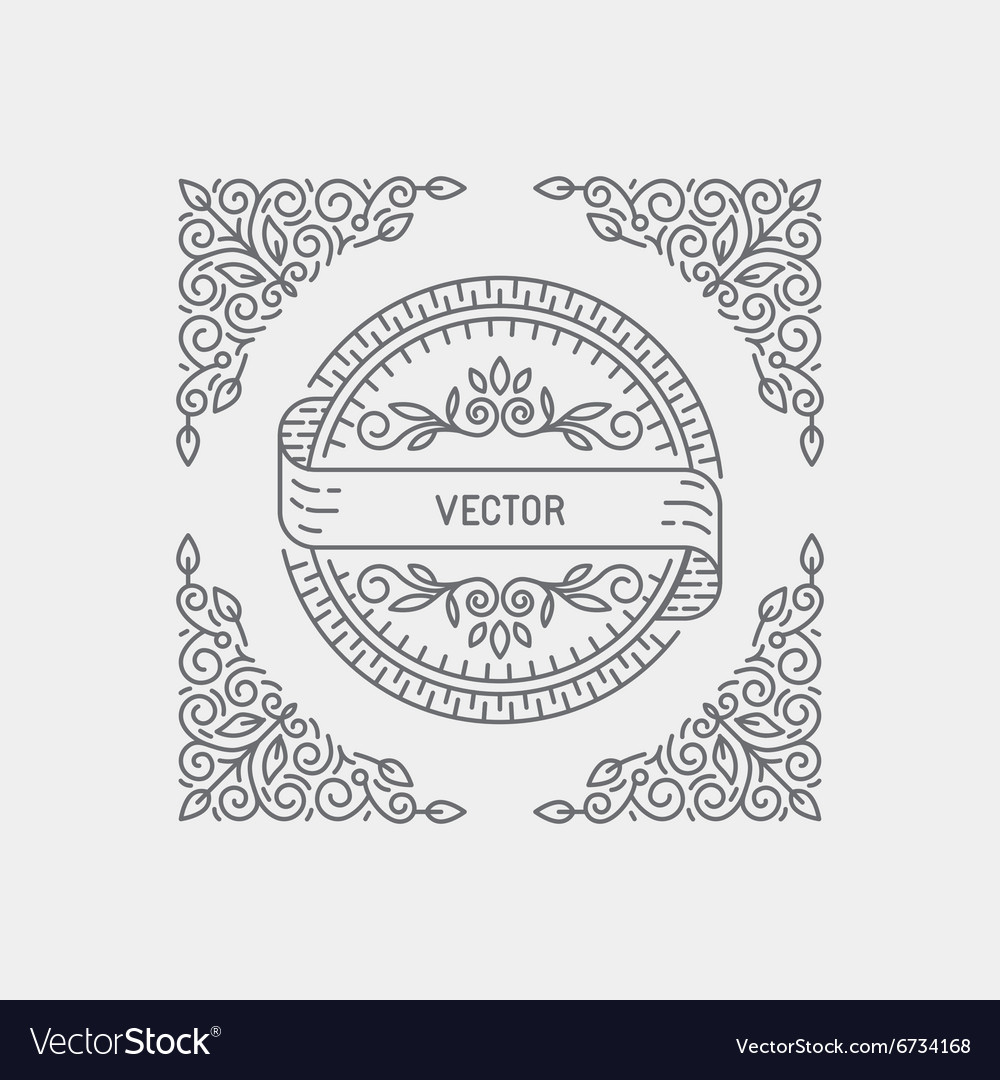 Abstract monogram template Royalty Free Vector Image