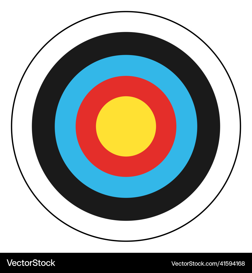 Aim symbol bullseye circle dartboard Royalty Free Vector