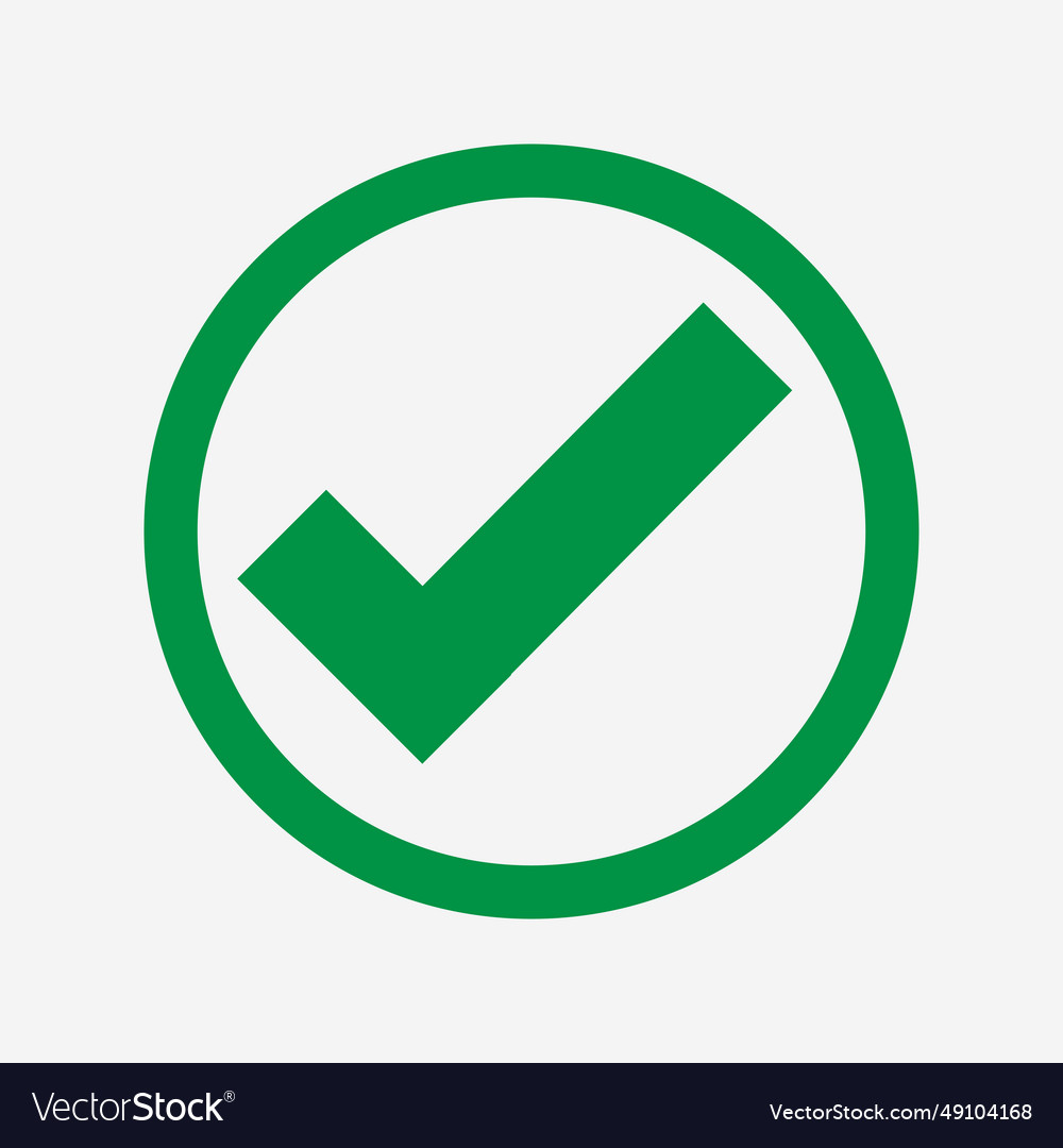 Check mark symbol Royalty Free Vector Image - VectorStock