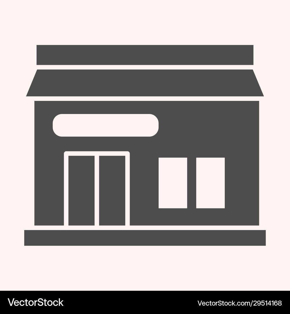 Post office house glyph icon public place postage Vector Image
