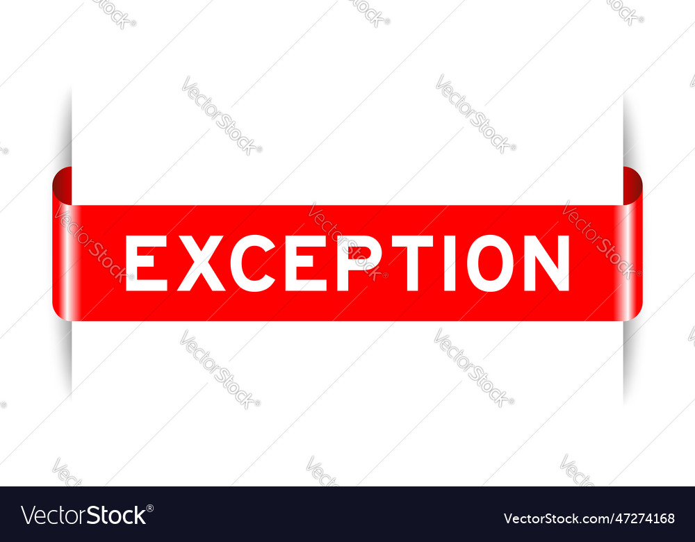 Red Color Inserted Label Banner With Word Vector Image