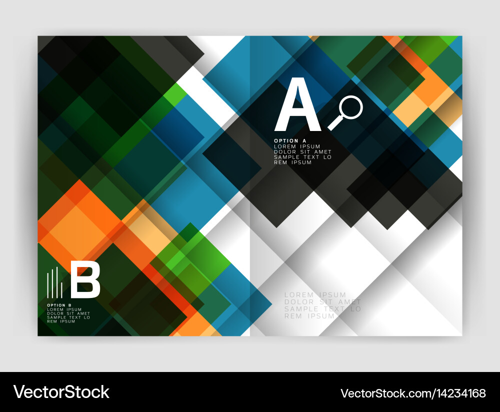 Square design corporate business flyer Royalty Free Vector