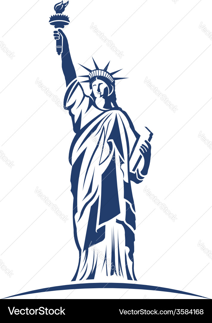 Statue of liberty image concept freedom Royalty Free Vector