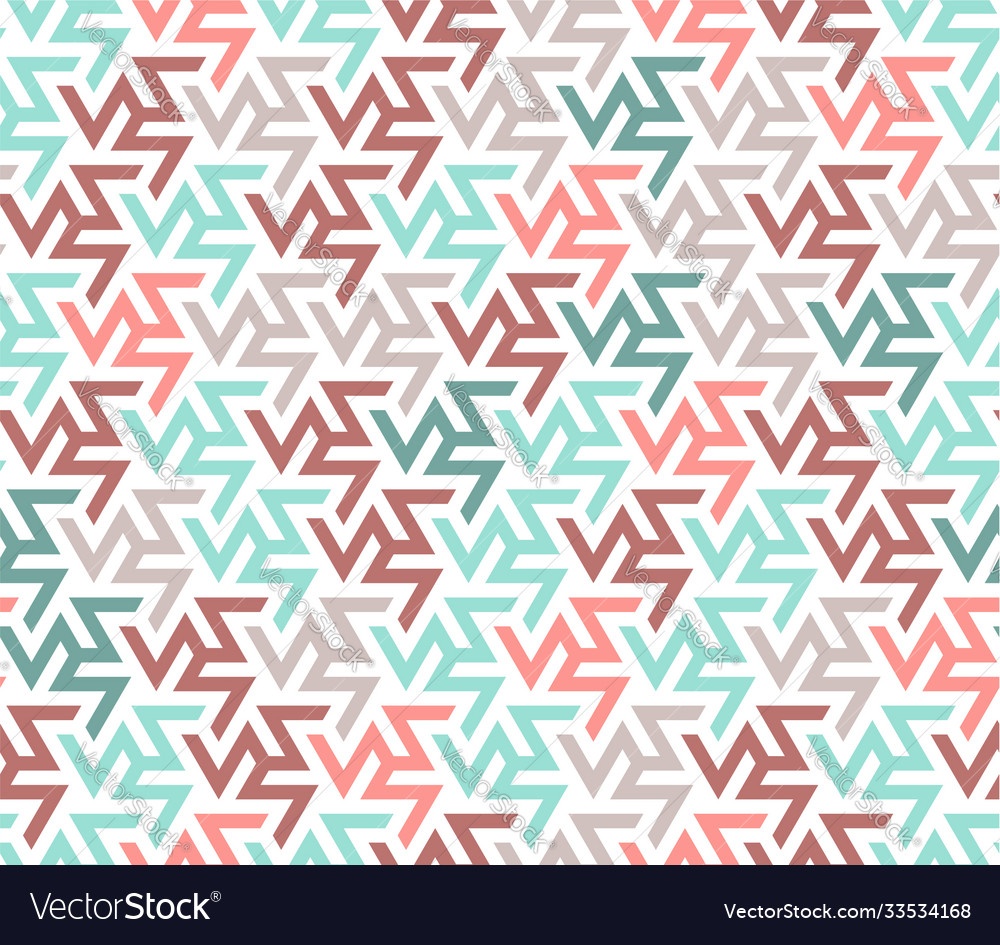 Zigzag color mix pattern seamless Royalty Free Vector Image