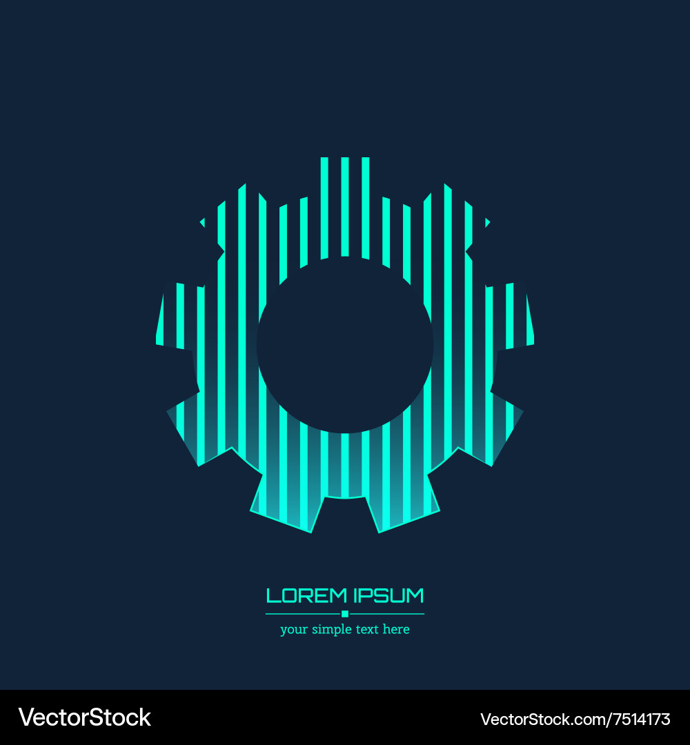 Abstract creative concept icon of gear Royalty Free Vector