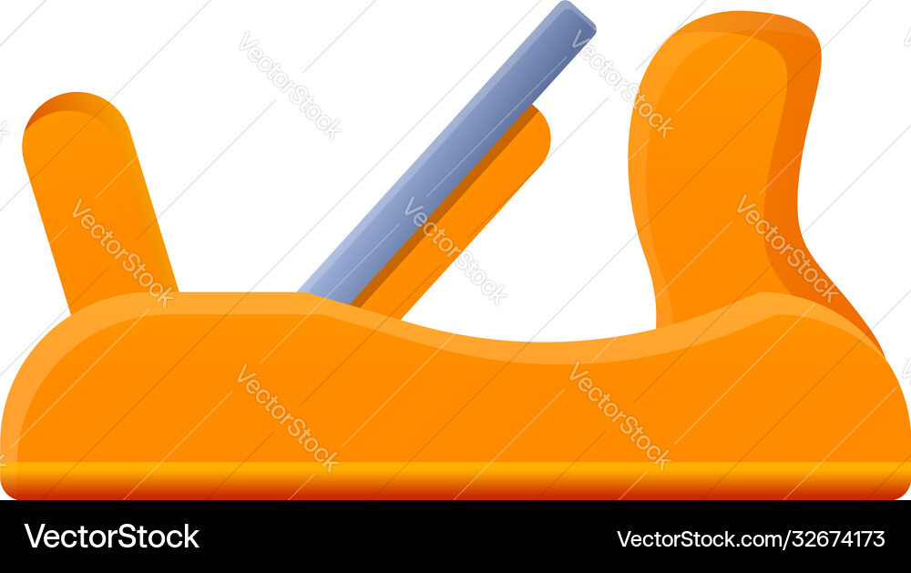 Carpenter jack plane icon cartoon style Royalty Free Vector