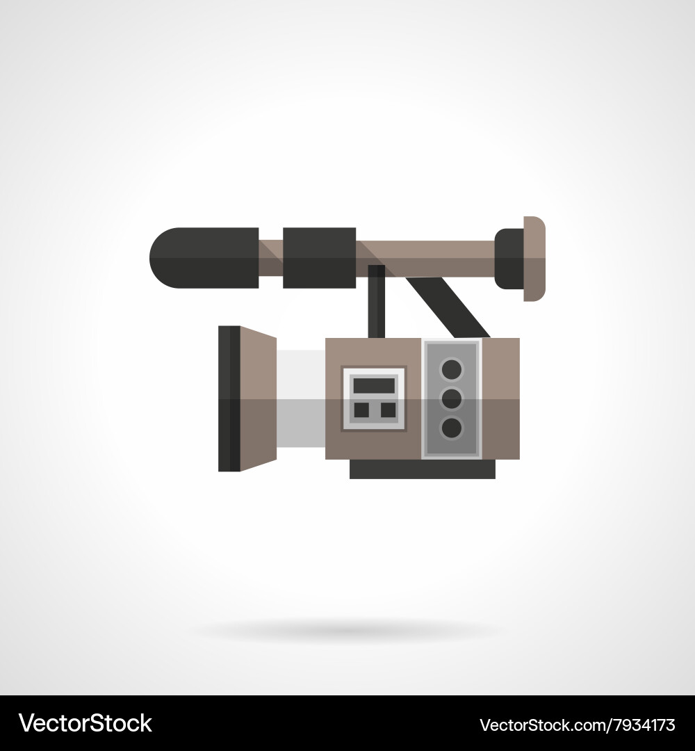 Filming equipment flat color design icon Vector Image