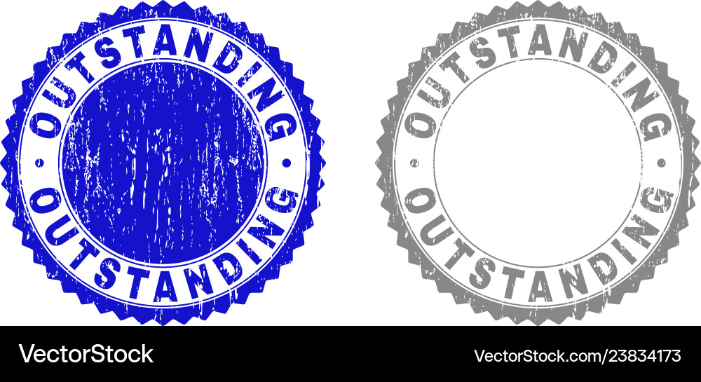 Grunge outstanding textured stamp seals Royalty Free Vector