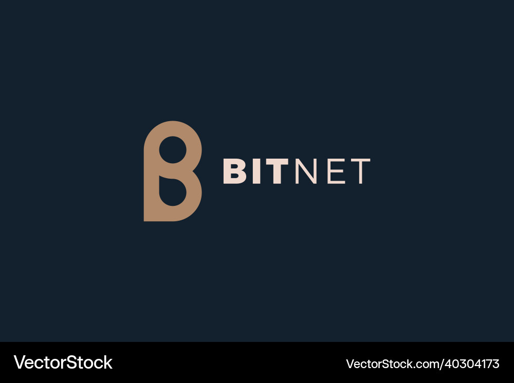 Letter b simple business logo design Royalty Free Vector