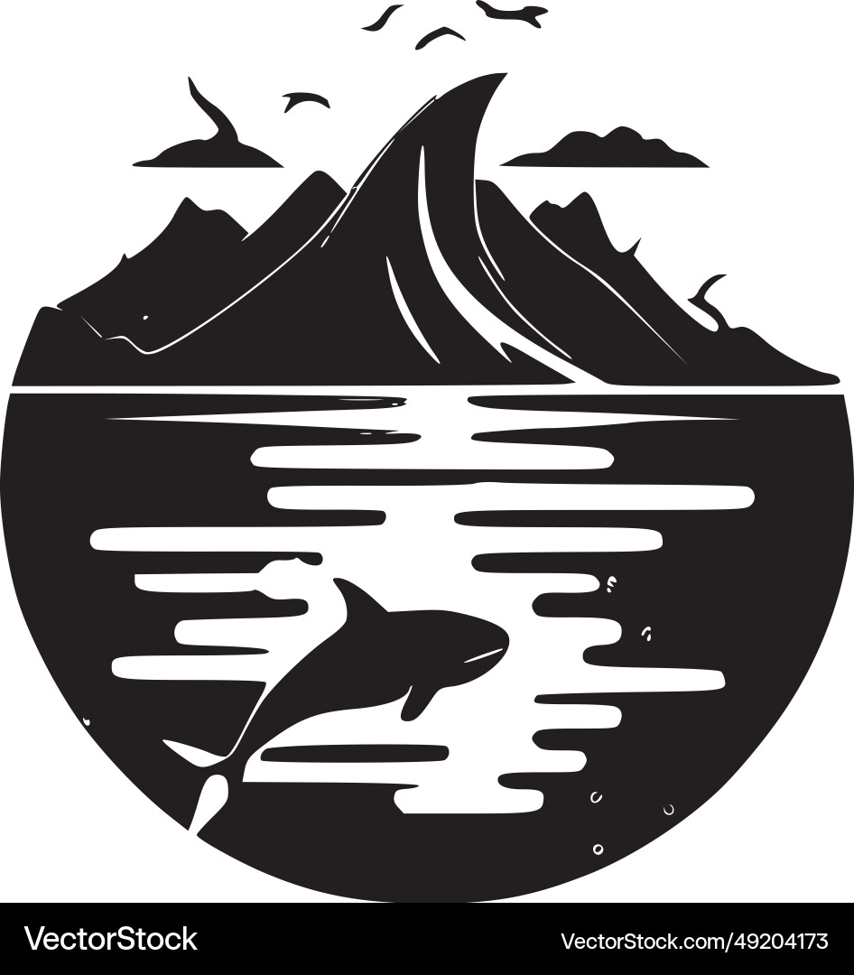 Ocean - minimalist and simple silhouette Vector Image