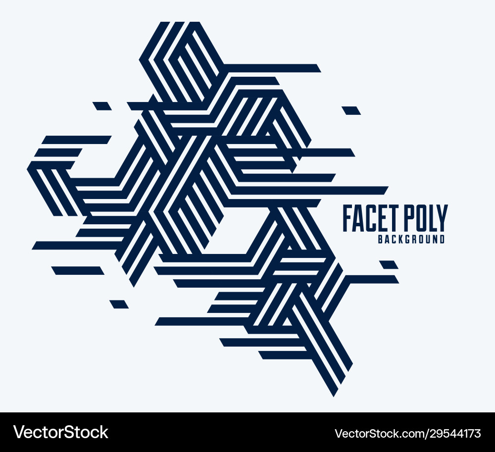 Polygonal low poly abstract design artistic retro Vector Image