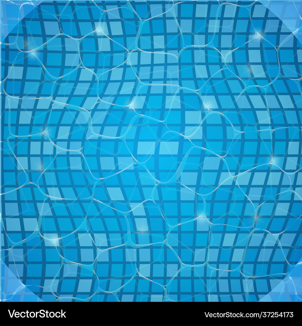 Pool water swim background summer poster texture Vector Image