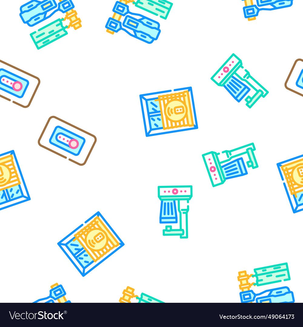 Smart home control seamless pattern Royalty Free Vector