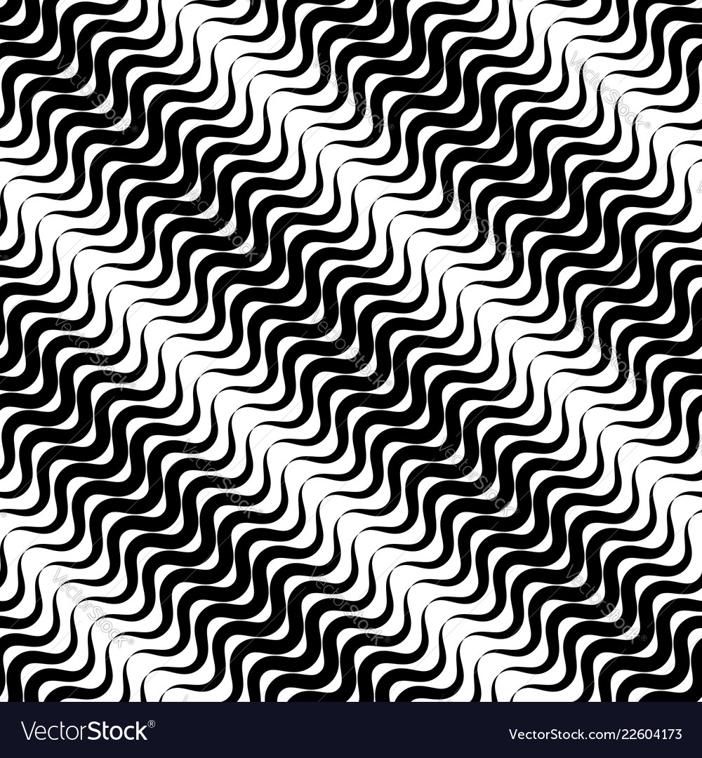 Wavy diagonal parallel lines seamless repeatable Vector Image