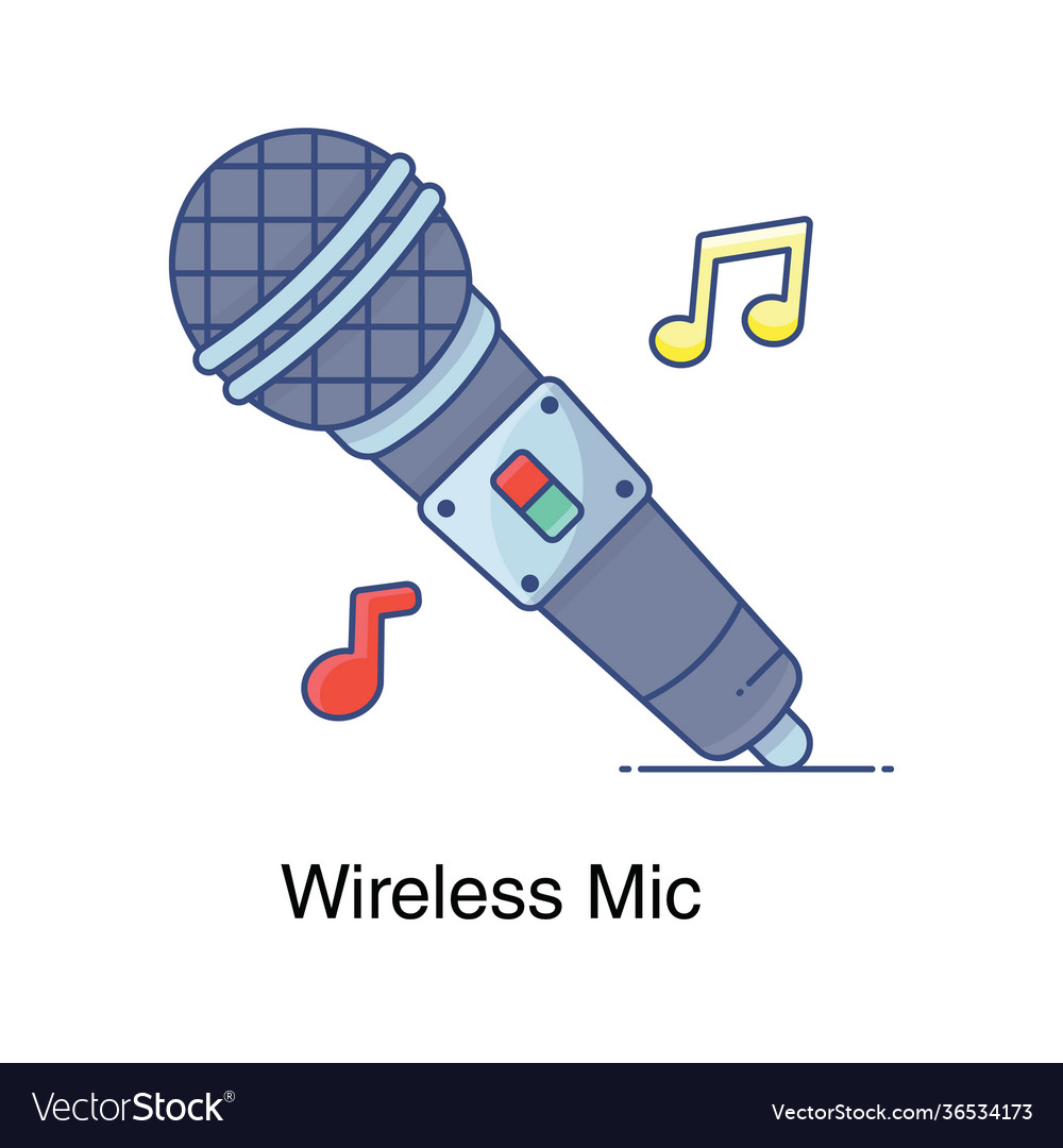 Wireless mic Royalty Free Vector Image - VectorStock