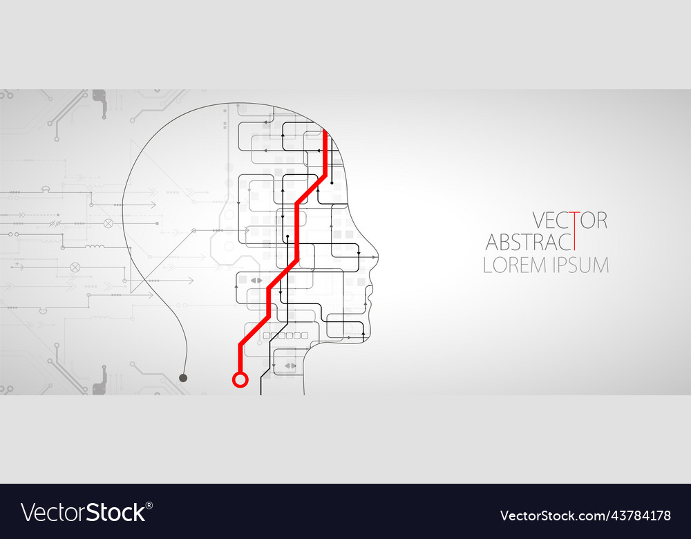 Artificial intelligence ai and big data concept Vector Image
