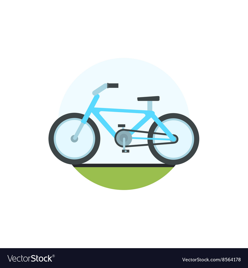 Bicycle round sticker Royalty Free Vector Image
