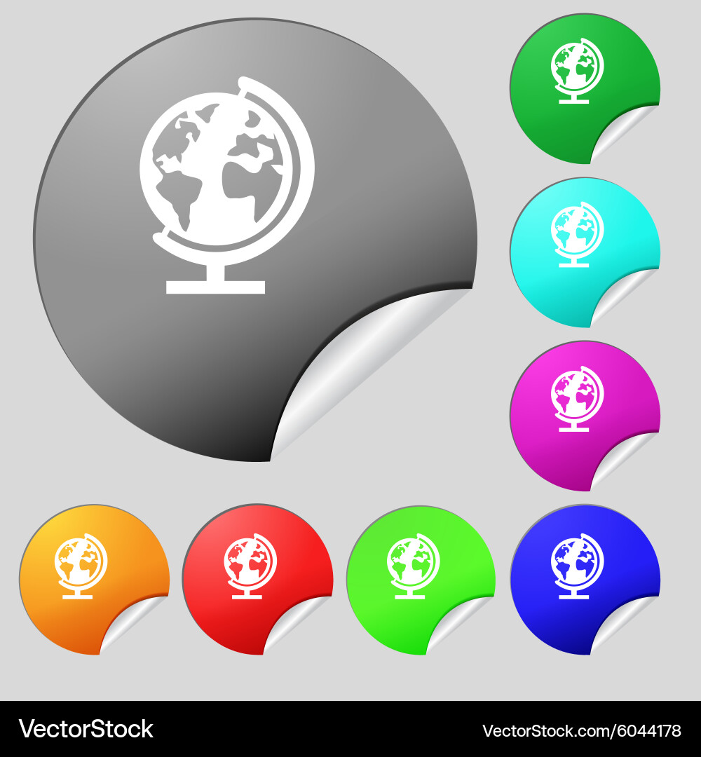 Globe sign icon world map geography symbol globes Vector Image