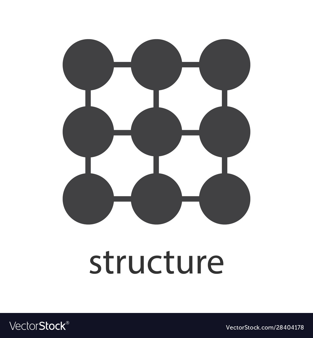 Structure symbol glyph icon Royalty Free Vector Image