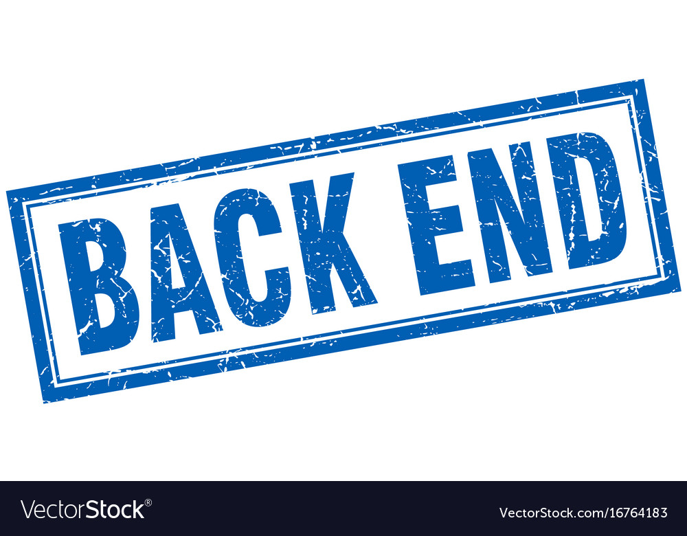 Back end square stamp Royalty Free Vector Image