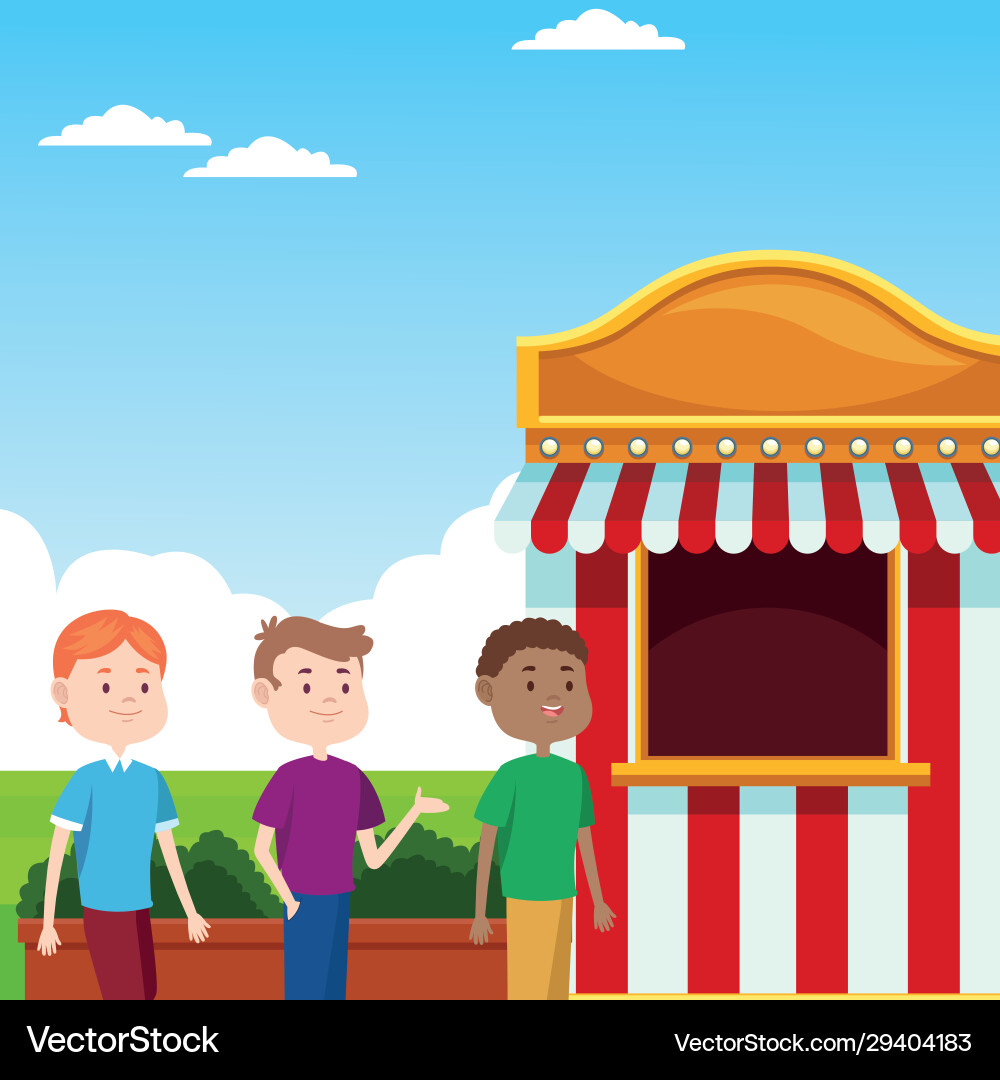 Cartoon Ticket Booth