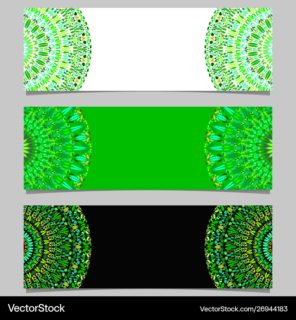 Colorful abstract horizontal floral mandala Vector Image