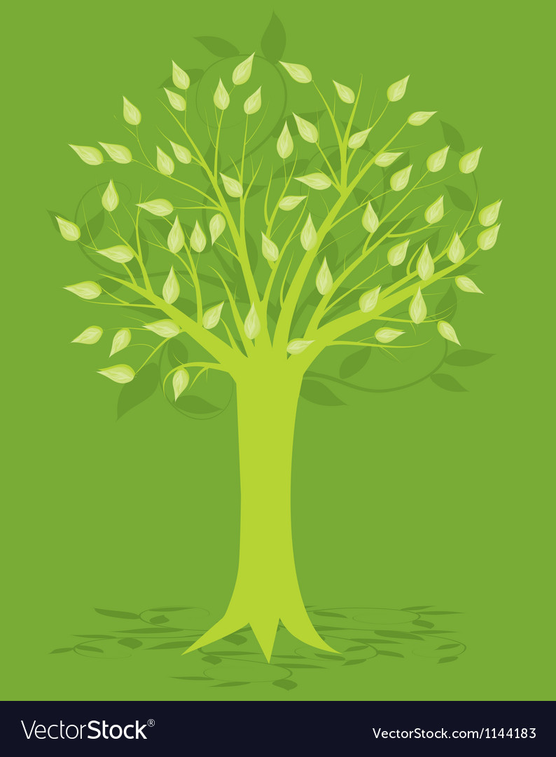 Green tree Royalty Free Vector Image - VectorStock