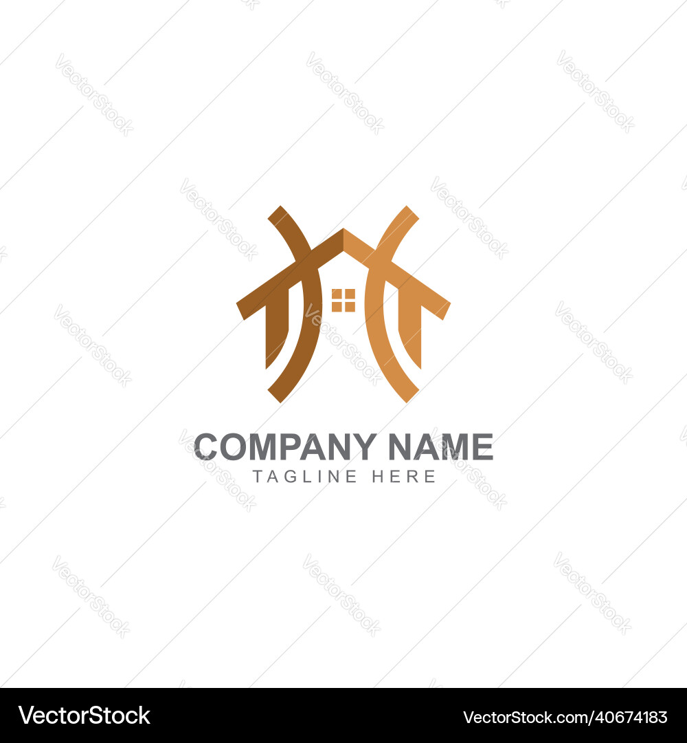 House realty company logo Royalty Free Vector Image