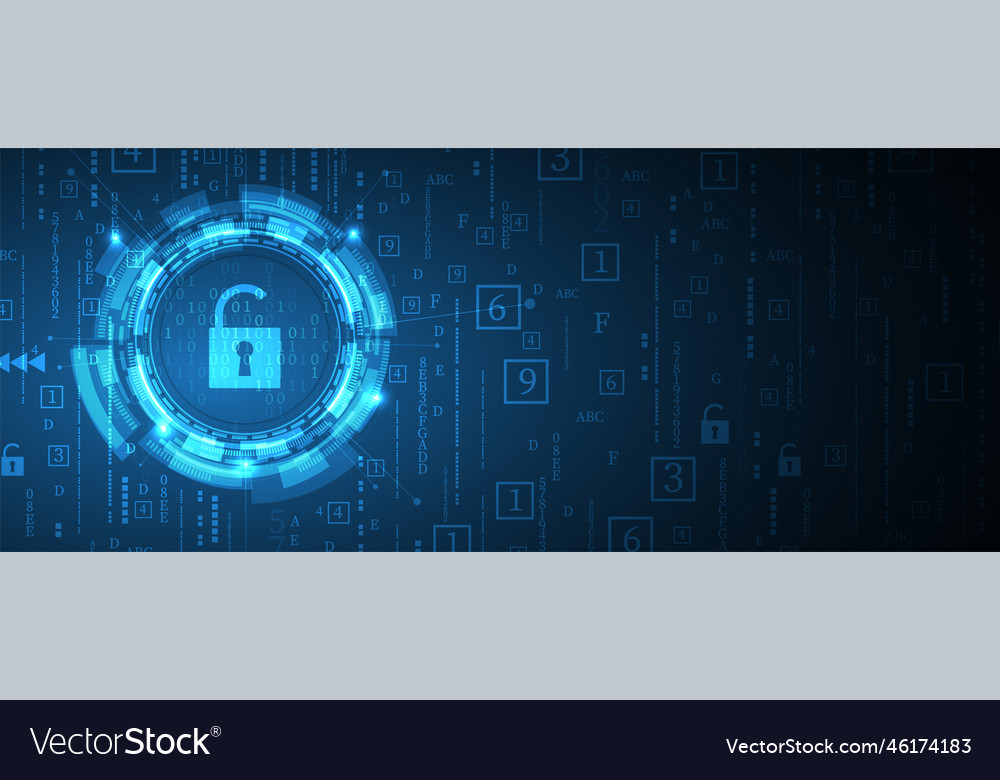 Internet digital security technology concept Vector Image
