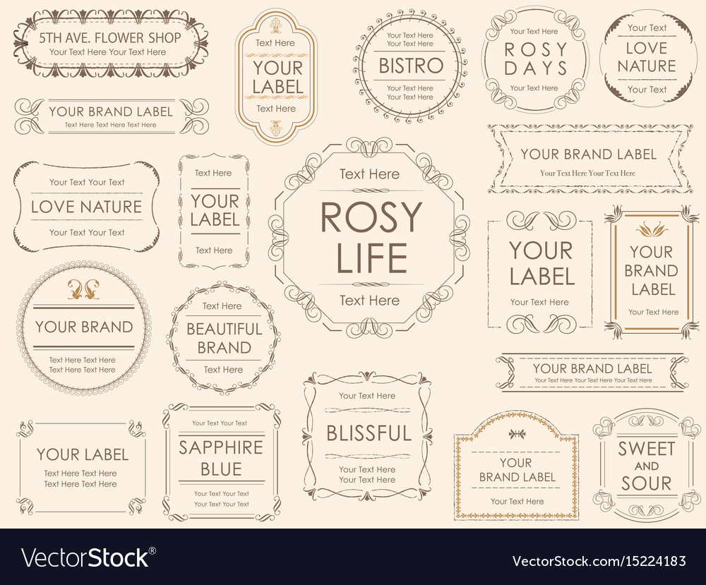 Labels set 2 Royalty Free Vector Image - VectorStock