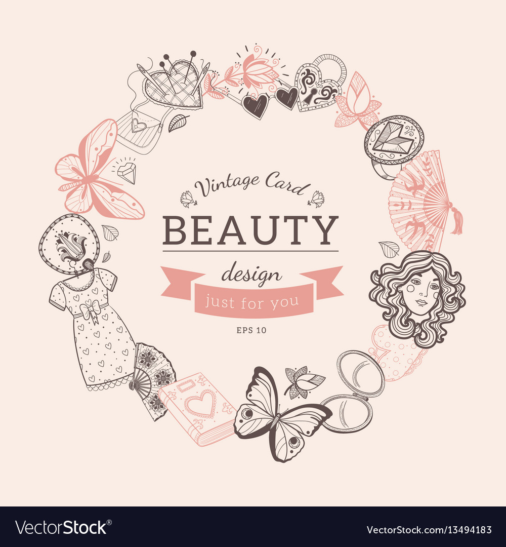 Sketch objects composition Royalty Free Vector Image