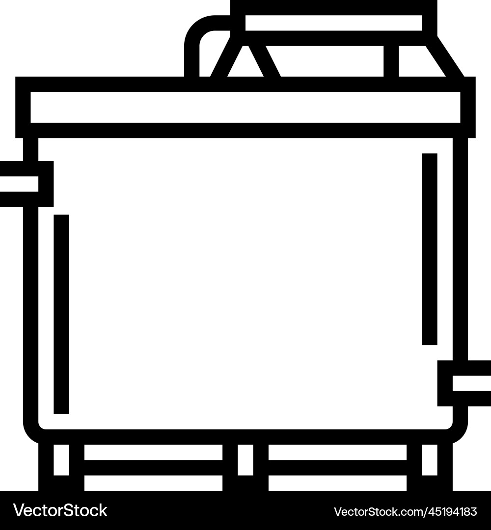 Slurry tanks sulfide copper ore line icon Vector Image