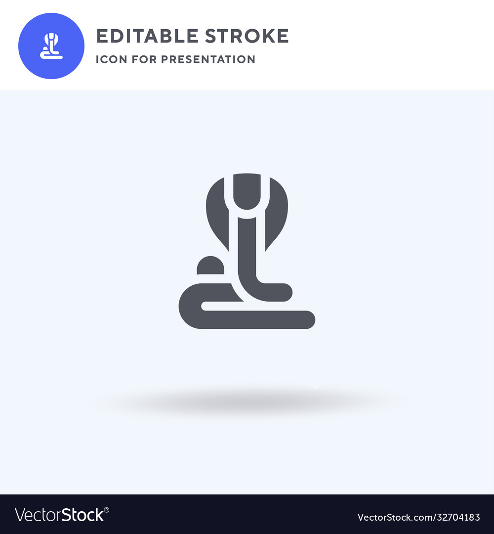 Snakes icon filled flat sign solid Royalty Free Vector Image