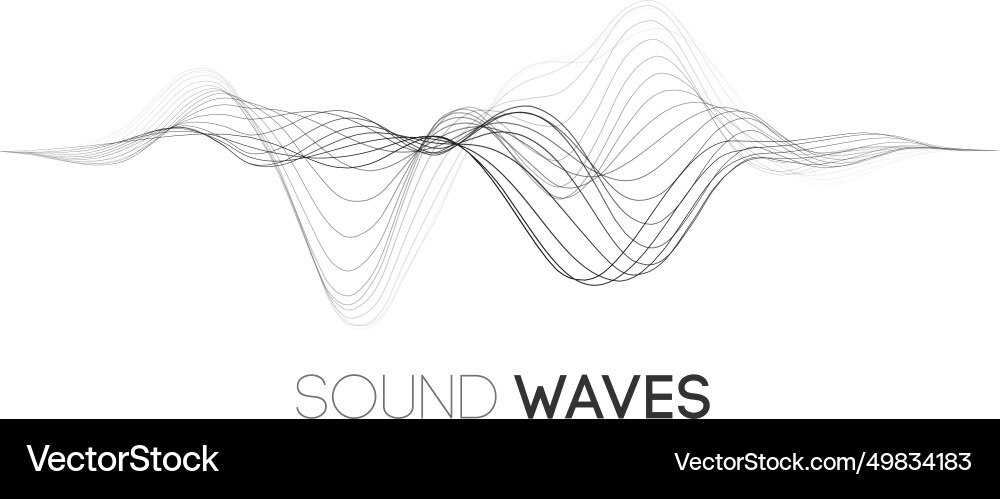 Sound wave music background audio waves abstract Vector Image