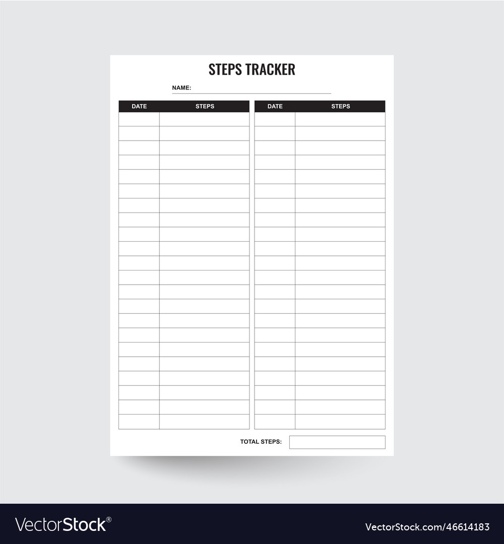 Steps tracker Royalty Free Vector Image - VectorStock