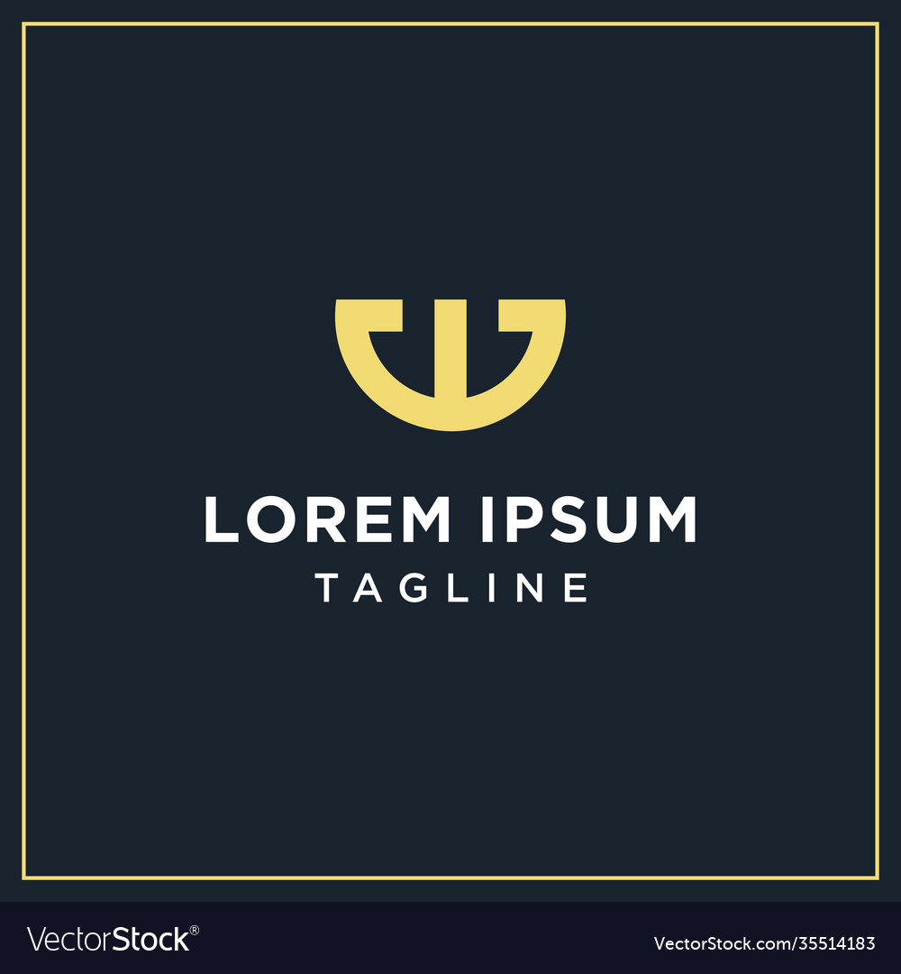 W monogram logo Royalty Free Vector Image - VectorStock