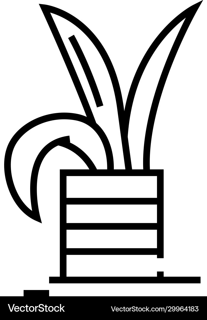 Young plant line icon concept sign outline Vector Image