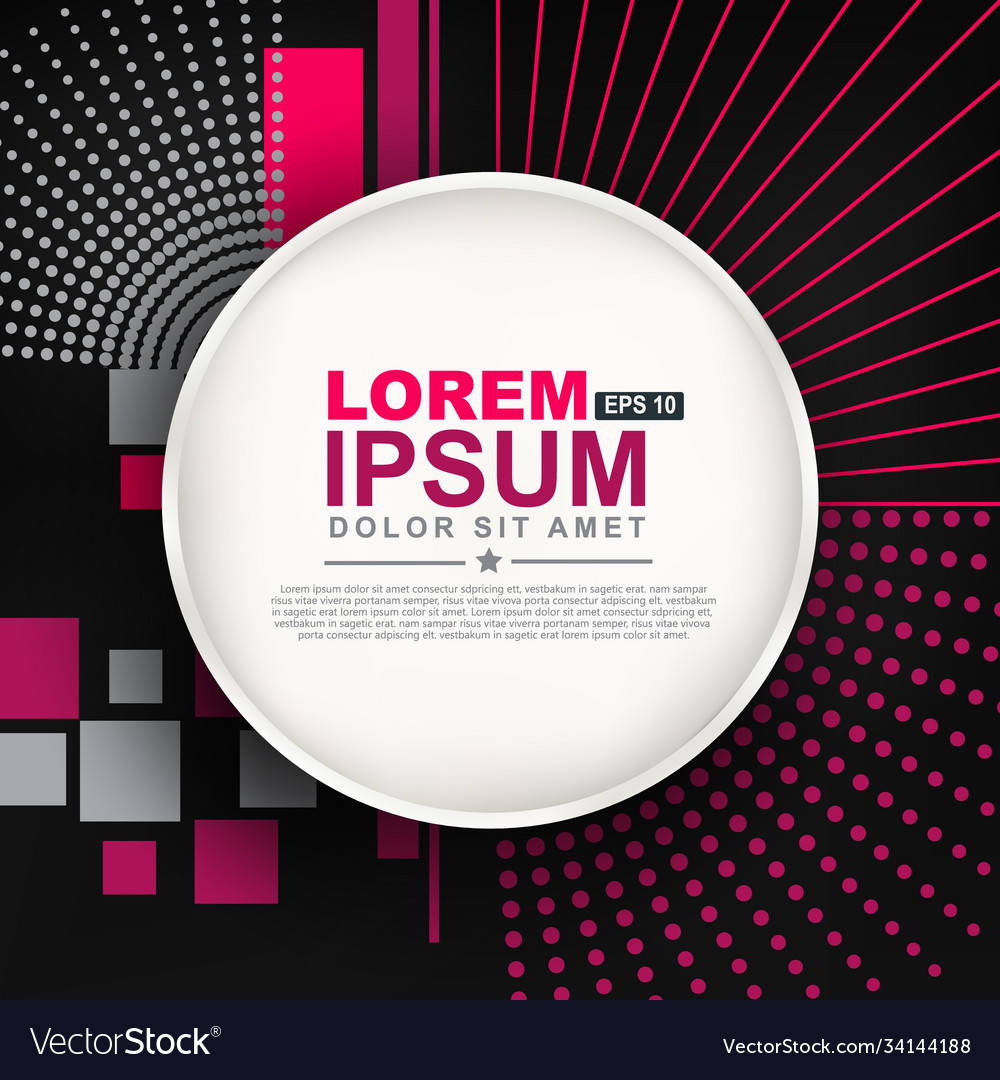 Abstract circle geometric pattern design Vector Image