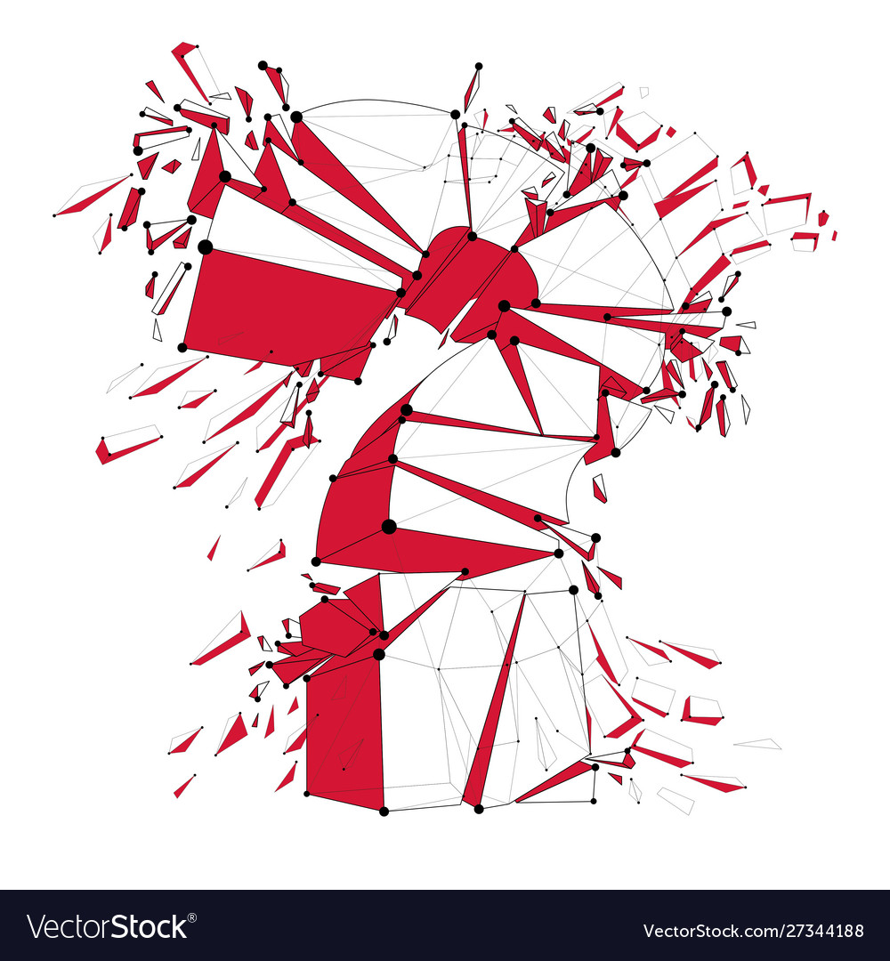 Broken question mark exploding query breaking Vector Image