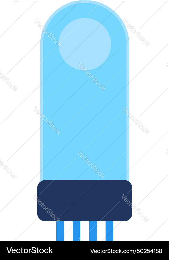 Cathode ray tube lamp led bulb icon Royalty Free Vector