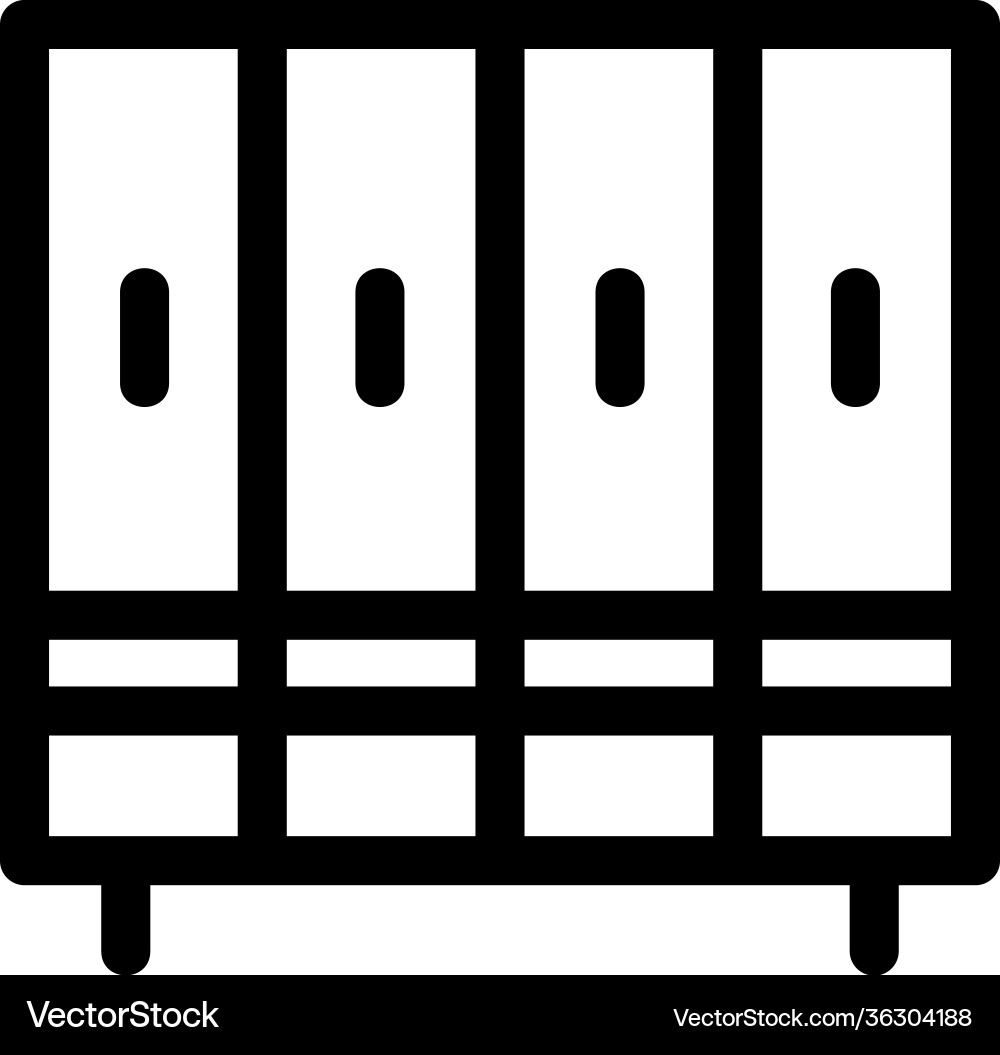 Cupboard icon or logo isolated sign symbol Vector Image