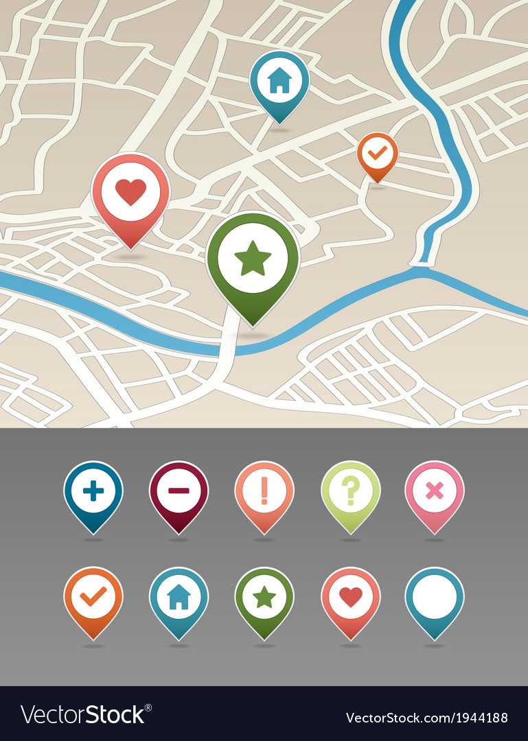 Mapping pins icon Royalty Free Vector Image - VectorStock Mapping pins icon Royalty Free Vector Image - VectorStock