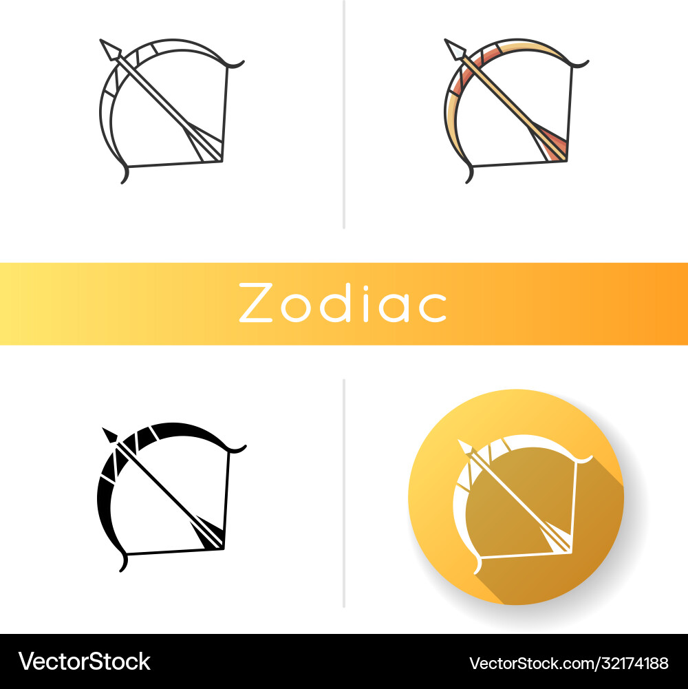 Sagittarius sign icon Royalty Free Vector Image