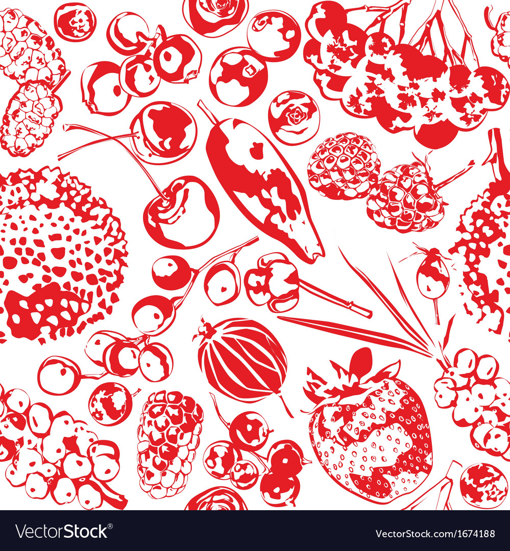 Seamless background with berries Royalty Free Vector Image